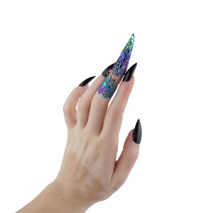 Rainbow Finger Claws "syl" Hand Armor Ring Multicolor Drag Queen ...