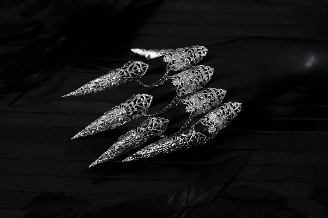 Claw Rings Full Finger "kona" Drag Queen Ring Finger Claws Goth Nail ...