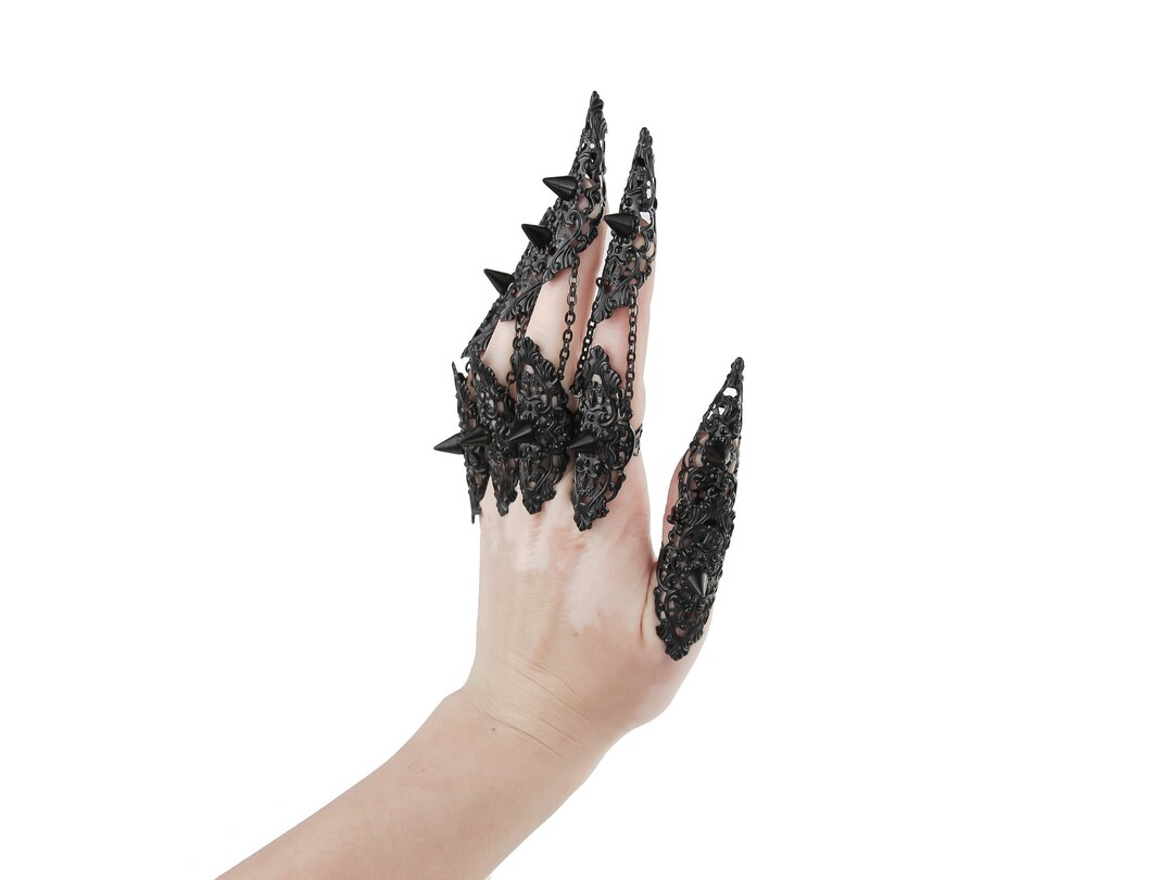 Claw Rings Goth Hand Armor "divine Thorns" Gift for Her Gothic Nail ...