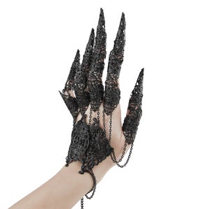 Full Hand Armor With Long Claws "lofn" Hand Jewelry Horror, Goth Girl ...