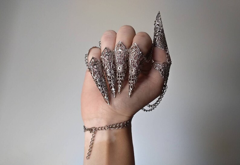 Hand Finger Claws Diae Metal Glove with Armor | Etsy