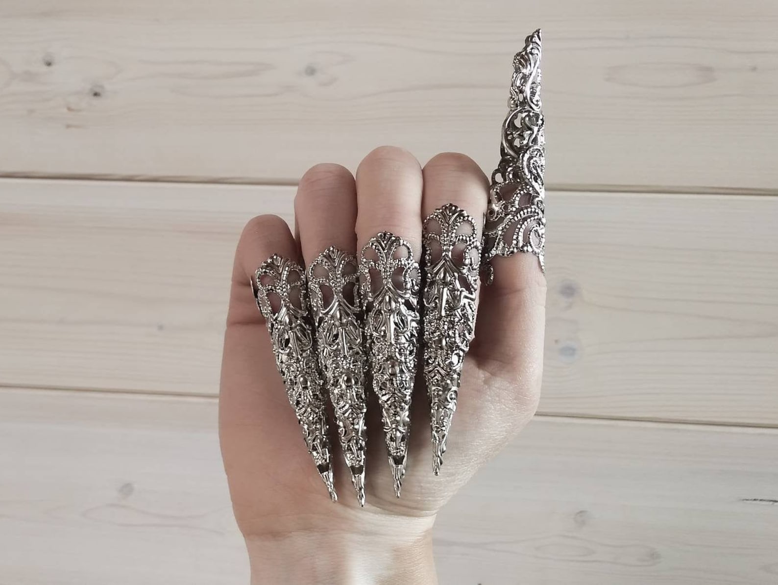Extra Long Nail Claws "jix" Claw Rings Halloween Goth Wedding Gift ...
