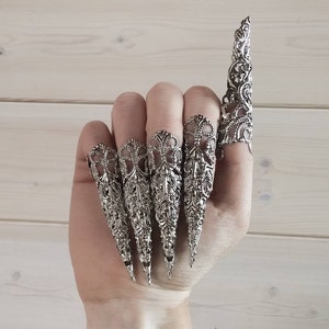 Extra Long Nail Claws "jix" Claw Rings Halloween Goth Wedding Gift ...