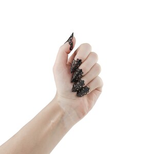 Nail Finger Claws "obsidian" Claw Rings Halloween Bridesmaid Gift Goth ...