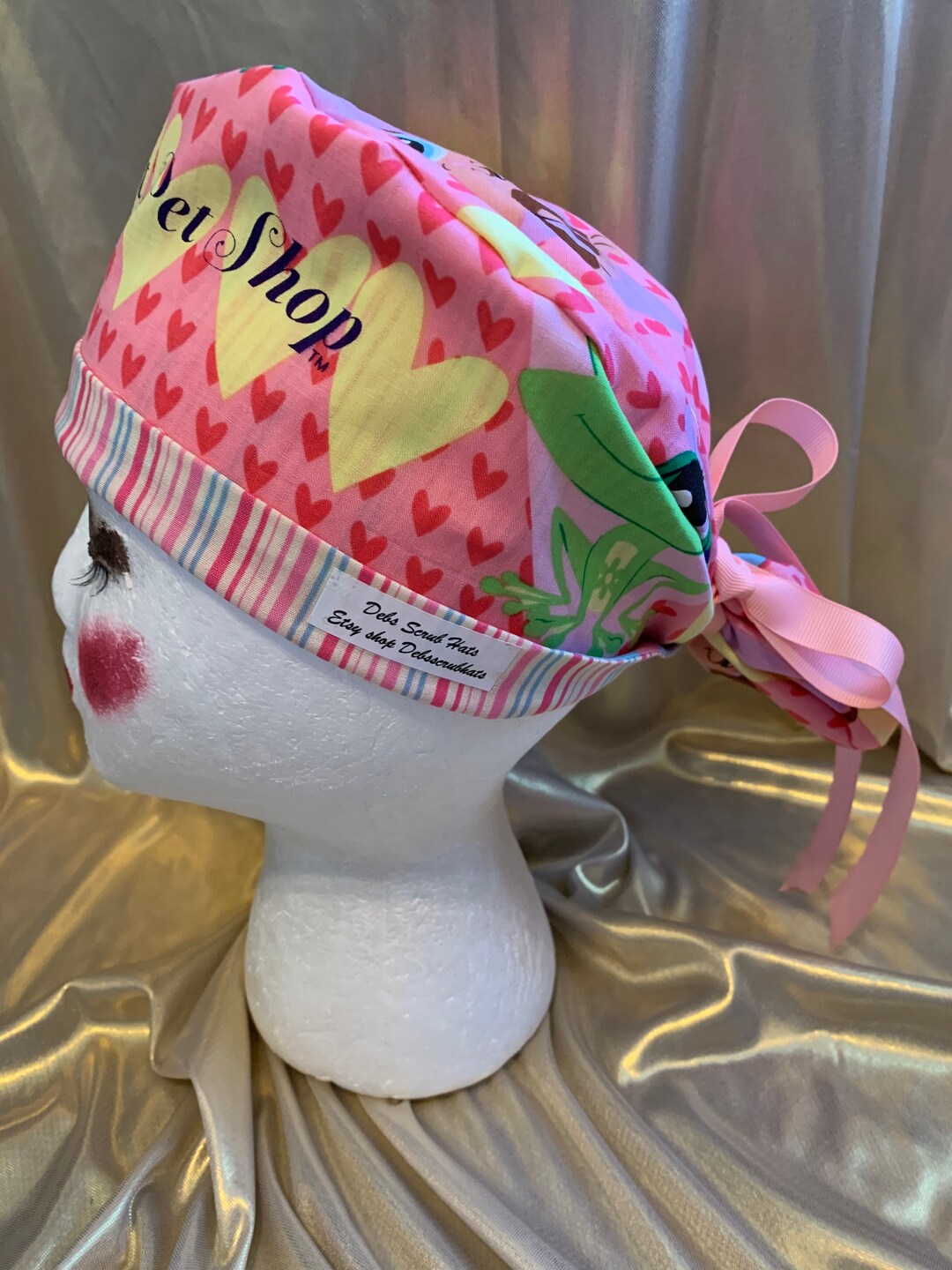 Scrub Hat for Women/ Monkey Scrub Hat/ Ponytail Scrub Cap/ Scrub Cap ...