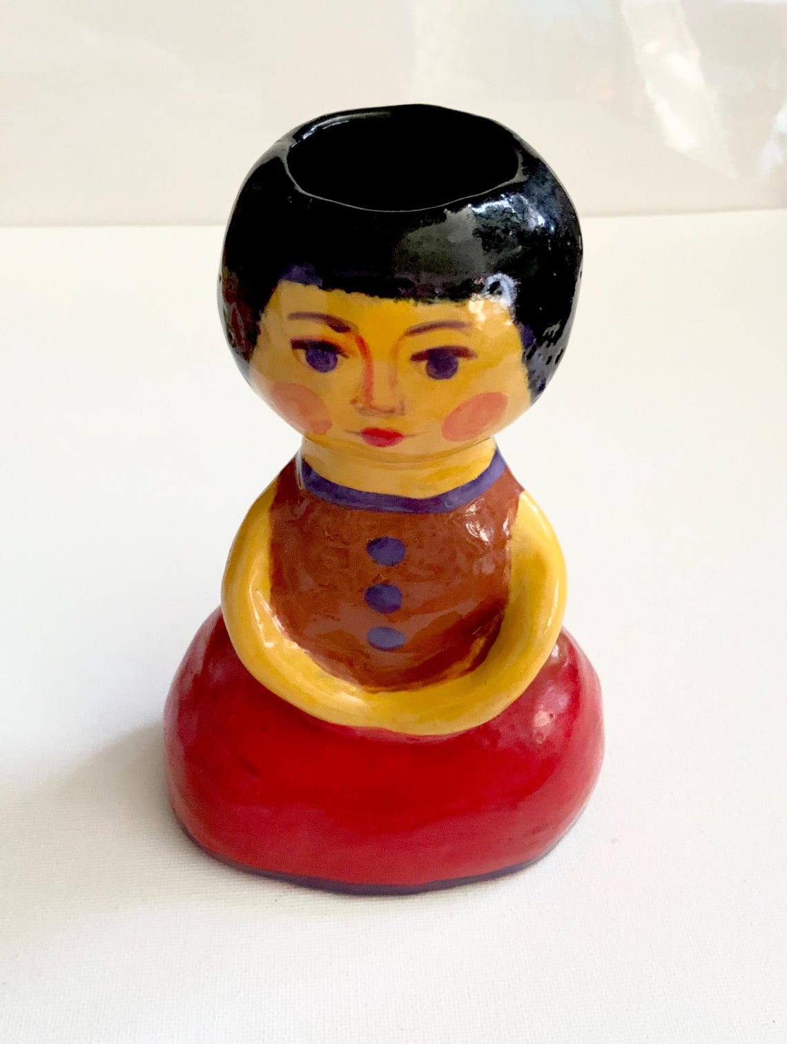 Ceramic VASE, Girl, Flowers, Room Decor, Art Doll - Etsy