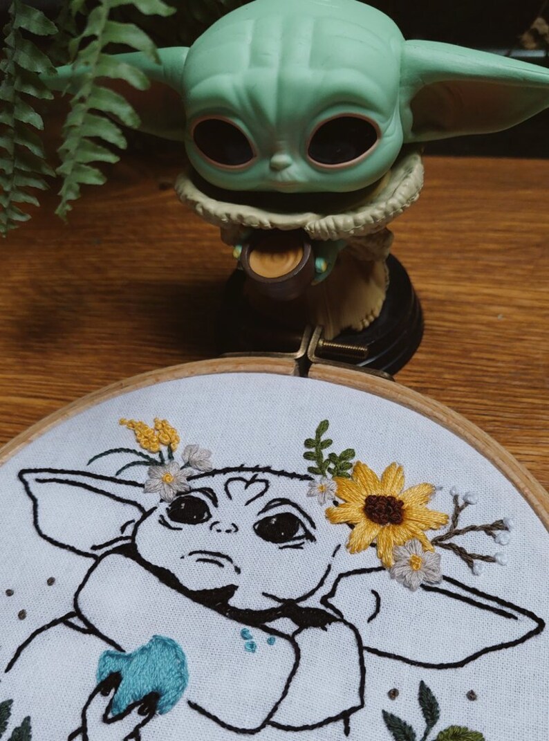 Grogu Embroidery Design - Etsy
