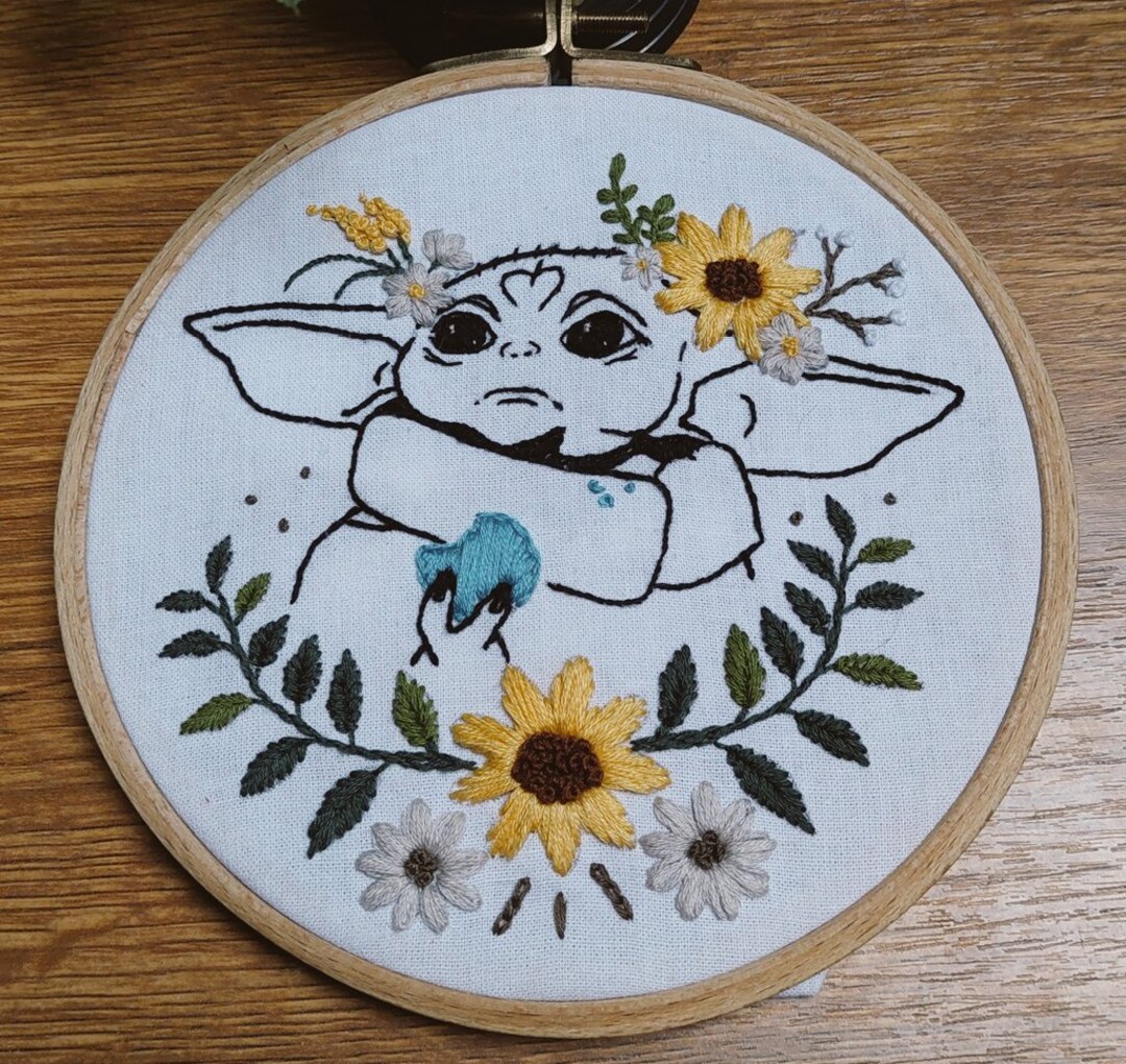 Grogu Embroidery Design - Etsy