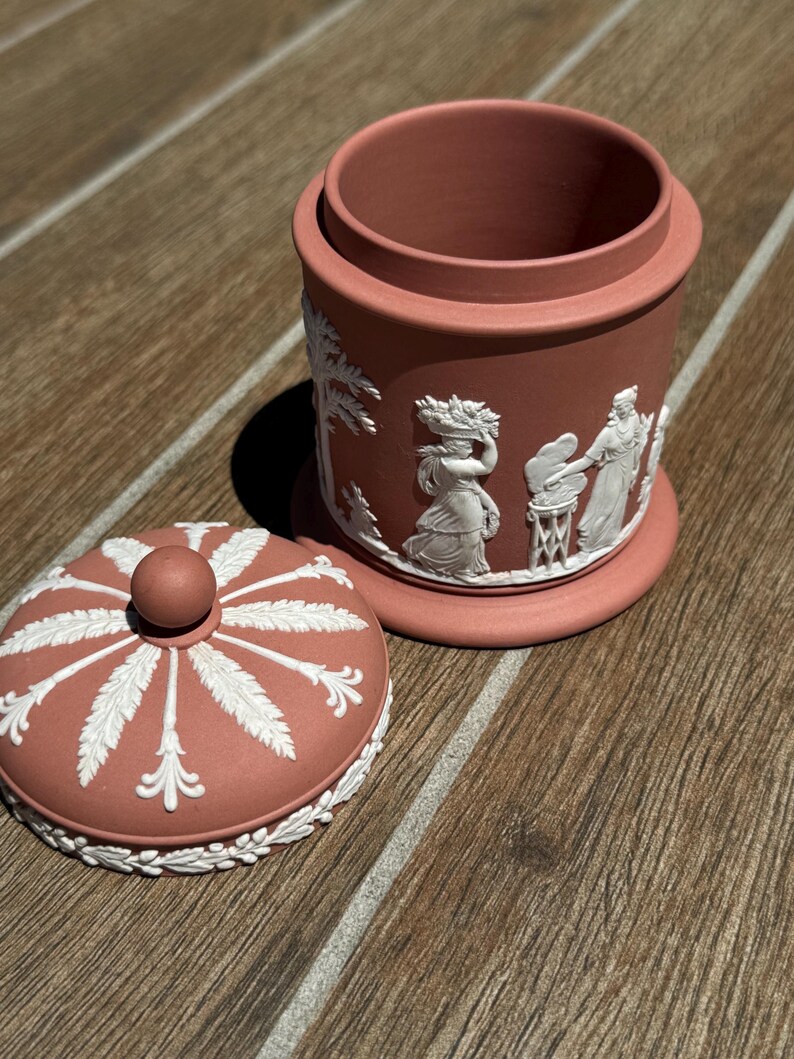 Wedgewood Jasperware Terracotta Jar With Lid - Etsy
