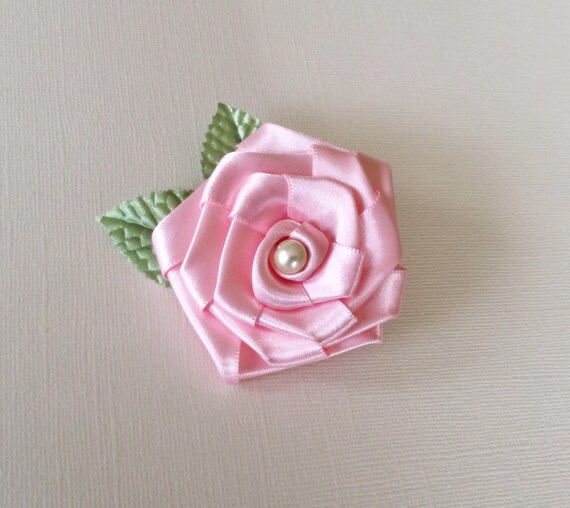 Rose Hair Clip Pink Rose Hair Clip Flower Hair Clip | Etsy