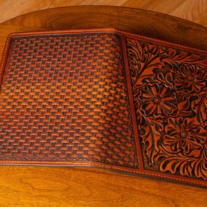 5 X 8 Notepad - Hand Carved Western Floral Scrolls and Basketweave - Etsy