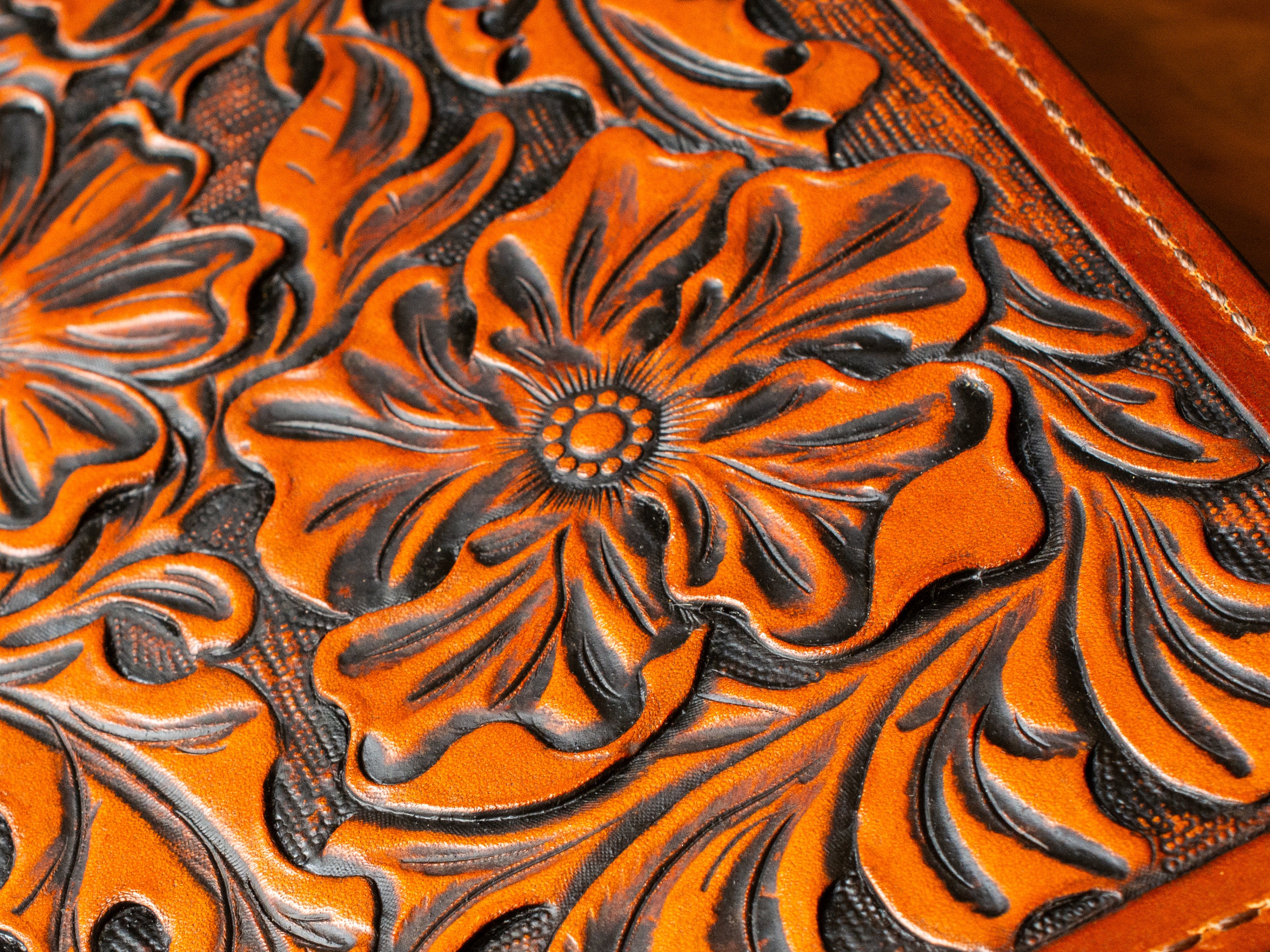 5 X 8 Notepad - Hand Carved Western Floral Scrolls and Basketweave - Etsy