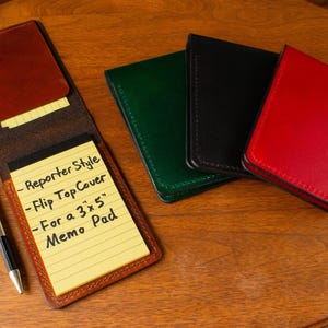 3 X 5 Reporter Style Flip-top Memo Pad Cover - Etsy