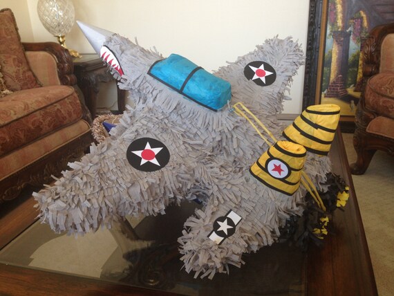 Items similar to Airplane Custom Pinata Fighter Jet Pinata Custom Jet ...