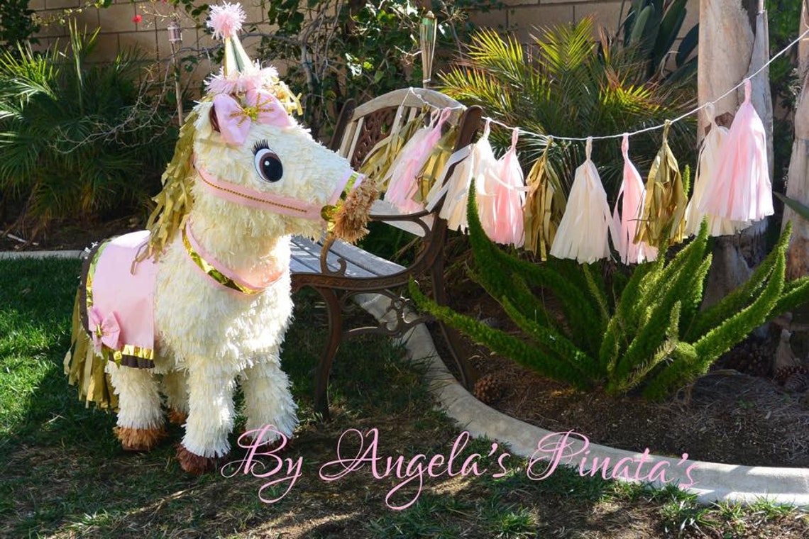 Carousel Horse Pinata Pink and Gold Pinata Shabby Chic Pinata | Etsy