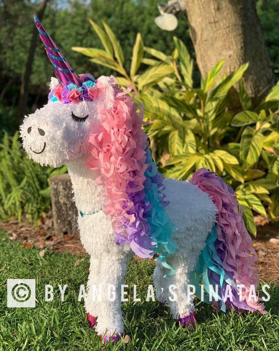 Unicorn Pinata Curly Hair Custom Unicorn With Curly Hair. | Etsy