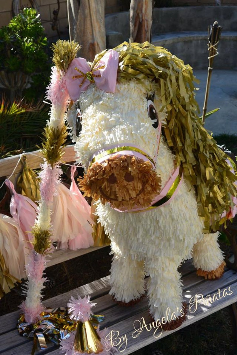 Carousel Horse Pinata Pink and Gold Pinata Shabby Chic Pinata Carnival ...