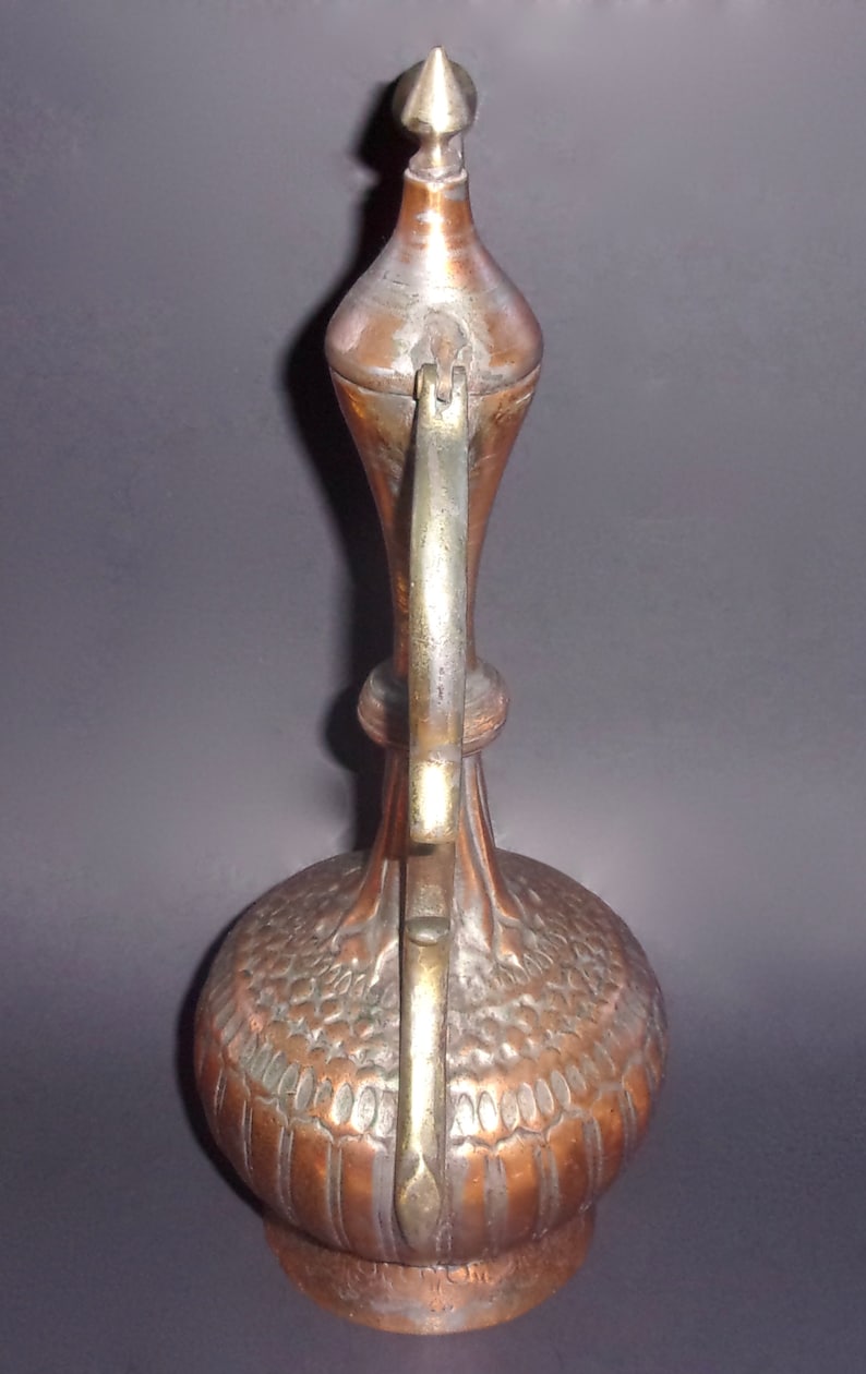 TURKISH EWER PITCHER Antique Copper Brass Tin Metal - Etsy