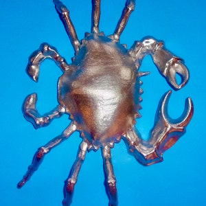 CRAB SILVER COLORED Metal Vintage Welded Made in India Nautical ...