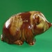 RAZORBACK PIG BANK Vintage Antique Hog Sitting Ceramic Embossed Razor ...