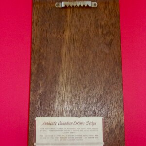 INUIT CARVING J. GRUTER Vintage Art Canada Hand Carved Mahogany Life of ...