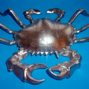 CRAB SILVER COLORED Metal Vintage Welded Made in India Nautical ...
