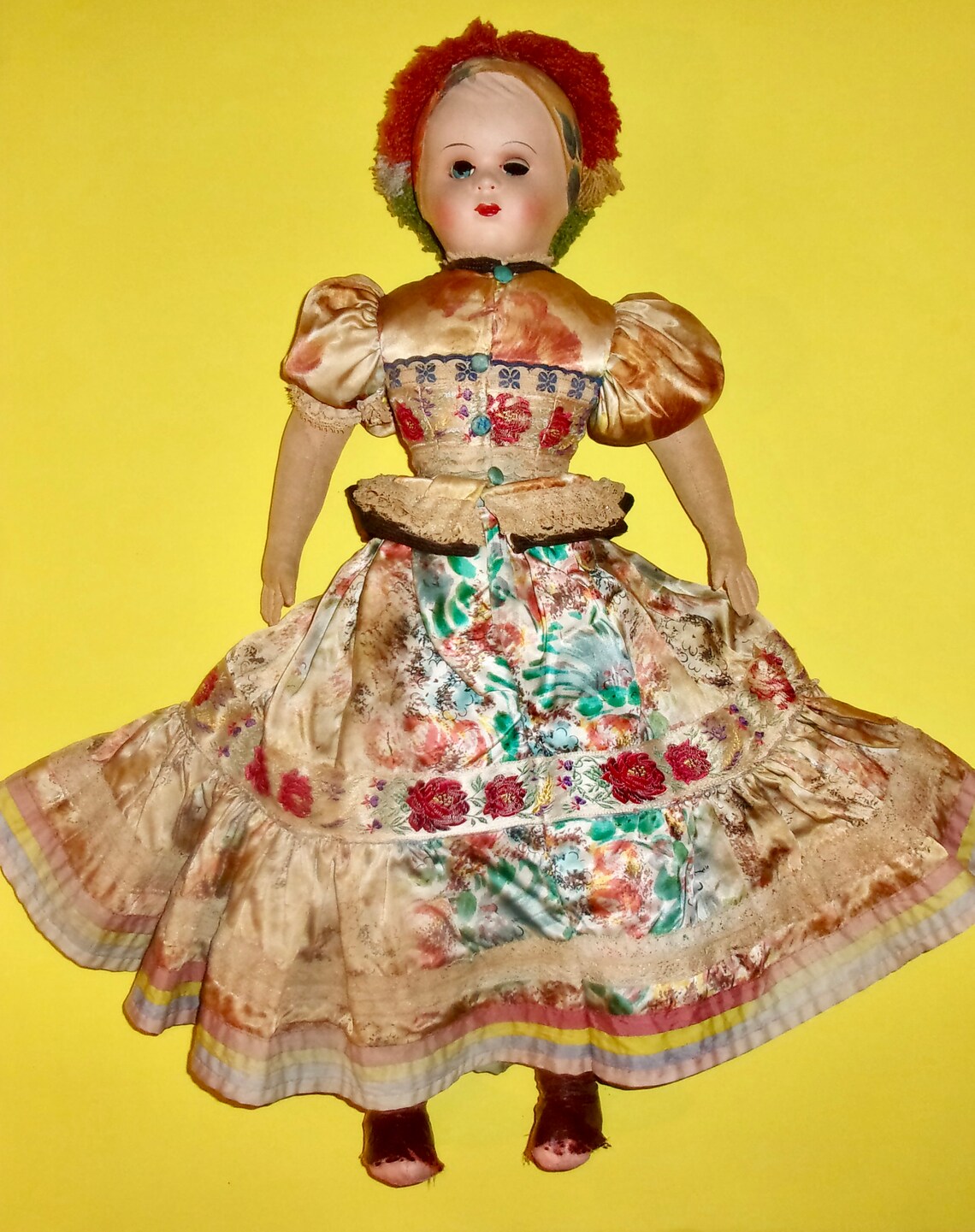 COMPOSITE STUFFED DOLL Vintage Antique European Hinged Legs - Etsy