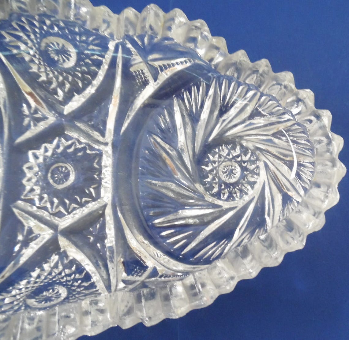 AMERICAN BRILLIANT RELISH Dish Antique Hand Deep Cut Crystal - Etsy
