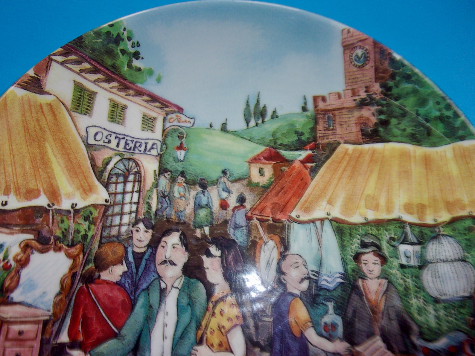 BRUNELLI ANTIQUING PLATE Designed Made Italy Vintage Ceramic - Etsy