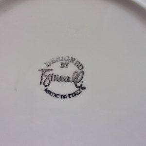 BRUNELLI ANTIQUING PLATE Designed Made Italy Vintage Ceramic Colorful ...