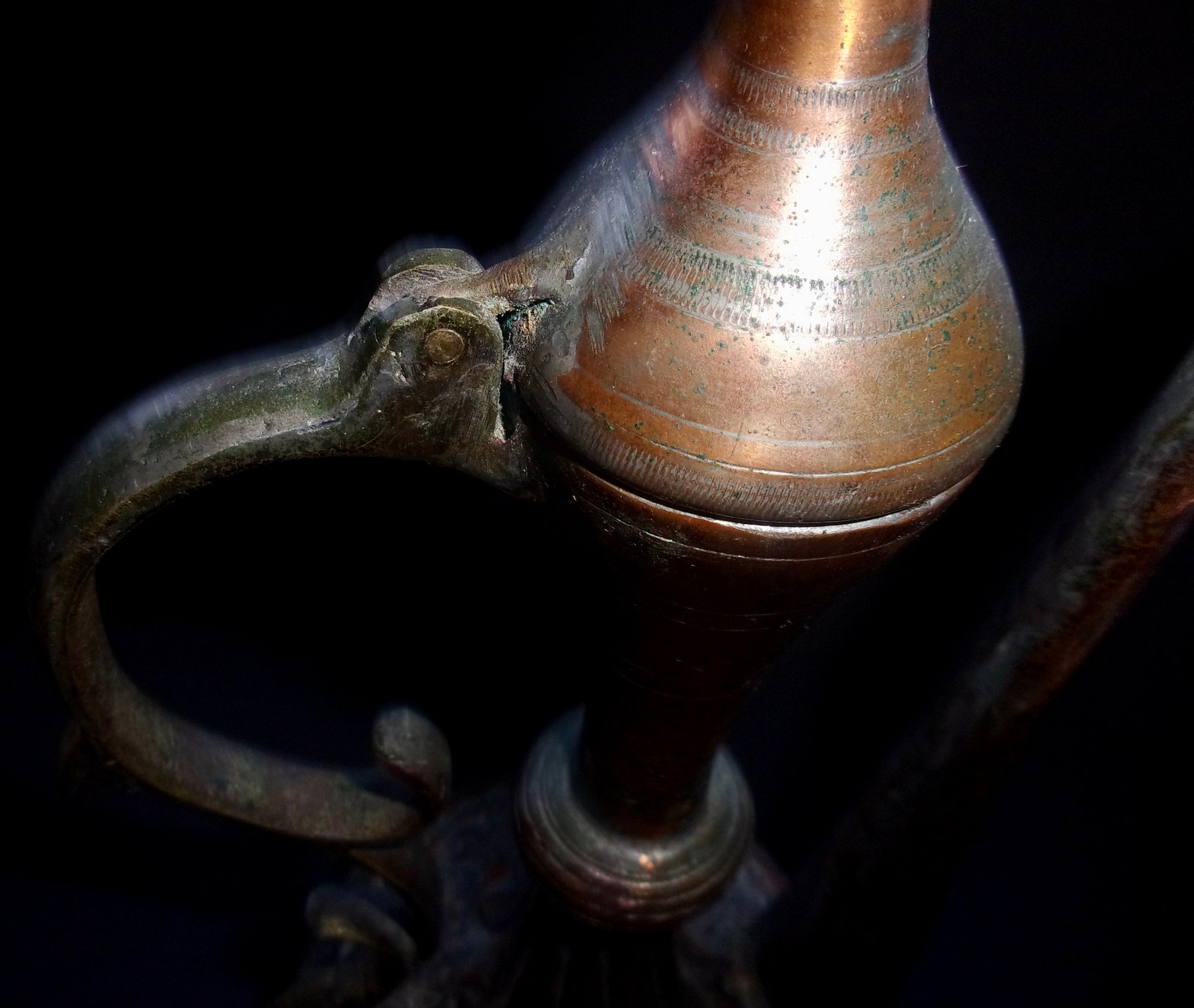 TURKISH EWER PITCHER Antique Copper Brass Tin Metal - Etsy