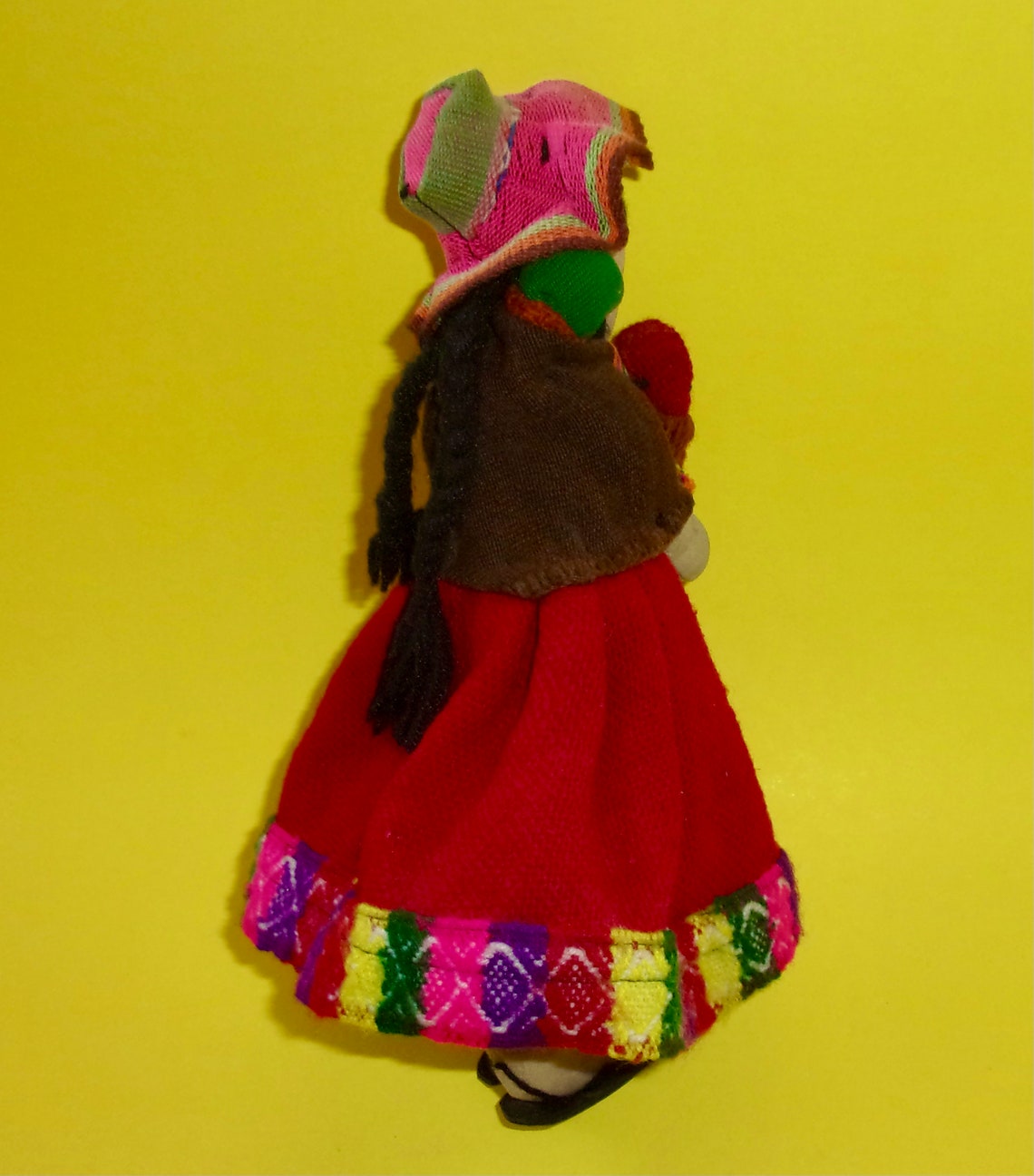 PERUVIAN DOLL BABIES Vintage South American Wool Skirt Embroidered ...