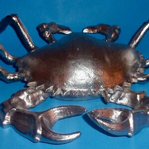 CRAB SILVER COLORED Metal Vintage Welded Made in India Nautical ...