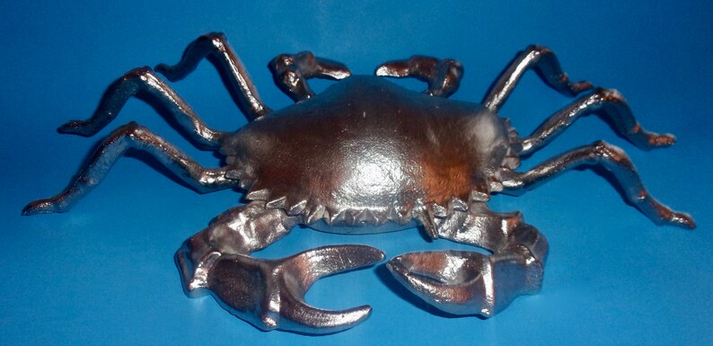 CRAB SILVER COLORED Metal Vintage Welded Made in India Nautical ...