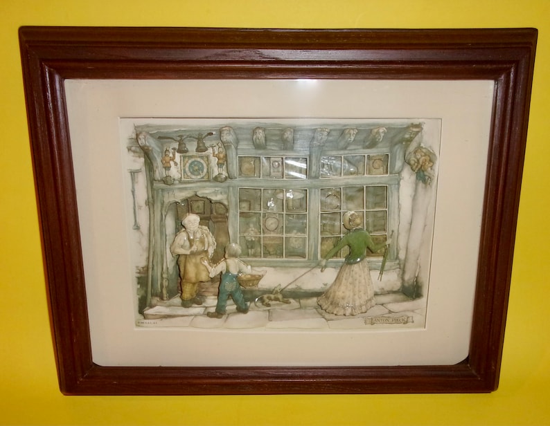 ANTON PIECK DIORAMA Vintage 3-D Shadow Box Clock Shop Keeper - Etsy