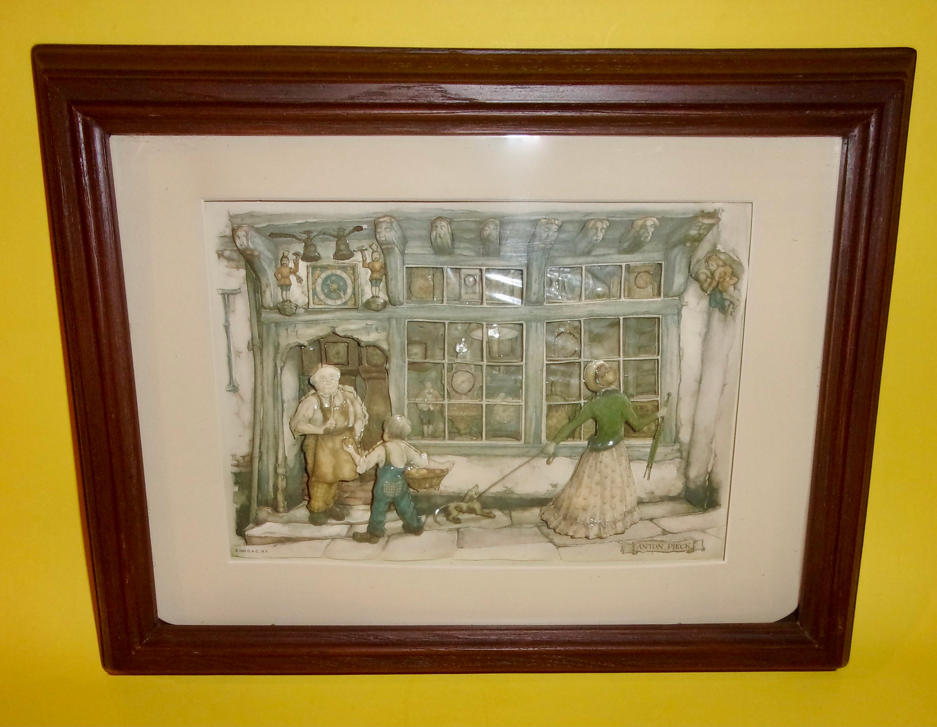 ANTON PIECK DIORAMA Vintage 3-D Shadow Box Clock Shop Keeper - Etsy