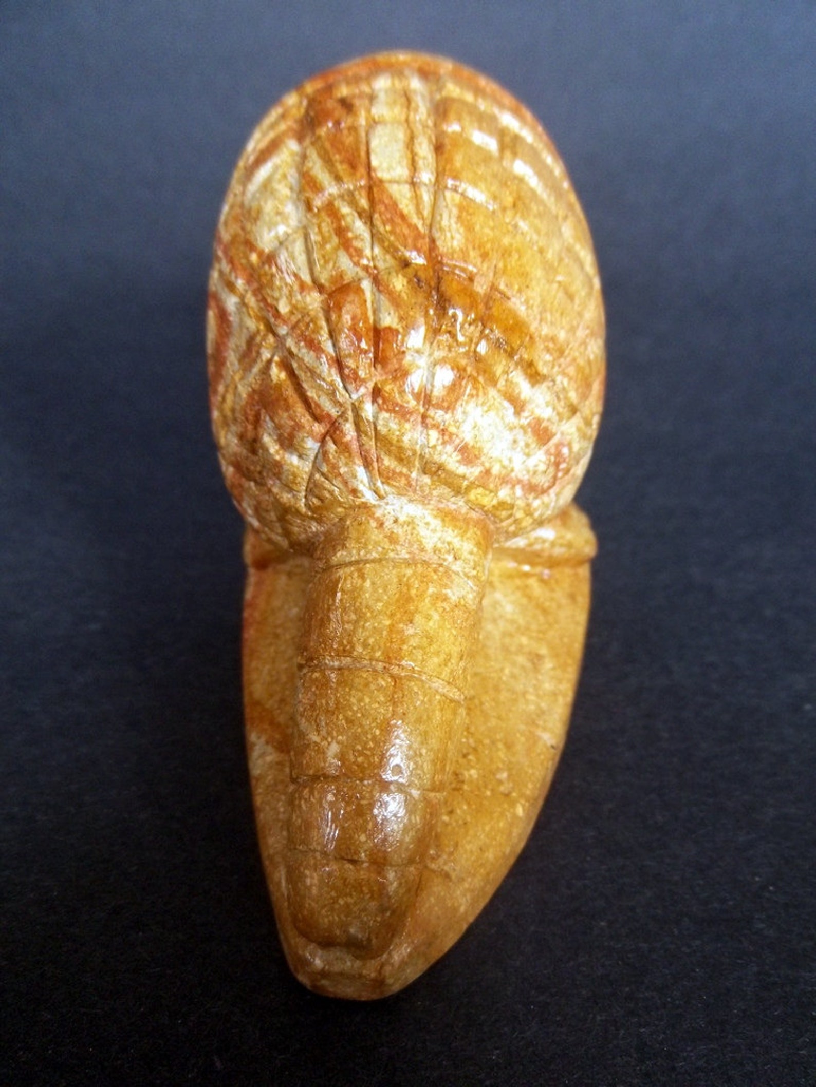 VINTAGE CARVED ARMADILLO Panama Figure Marble Rock Resin Clay ...