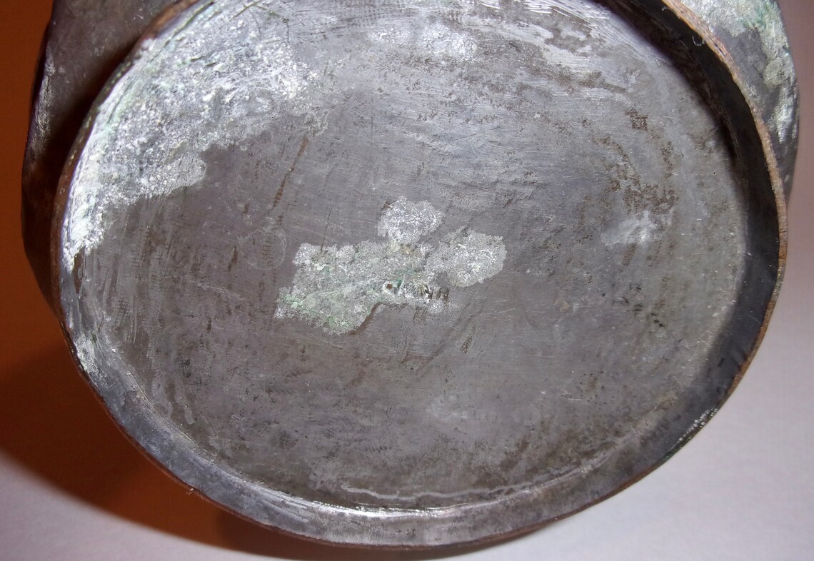 ANTIQUE PITCHER CHINA Metal Silver Wash Tin Over Copper - Etsy