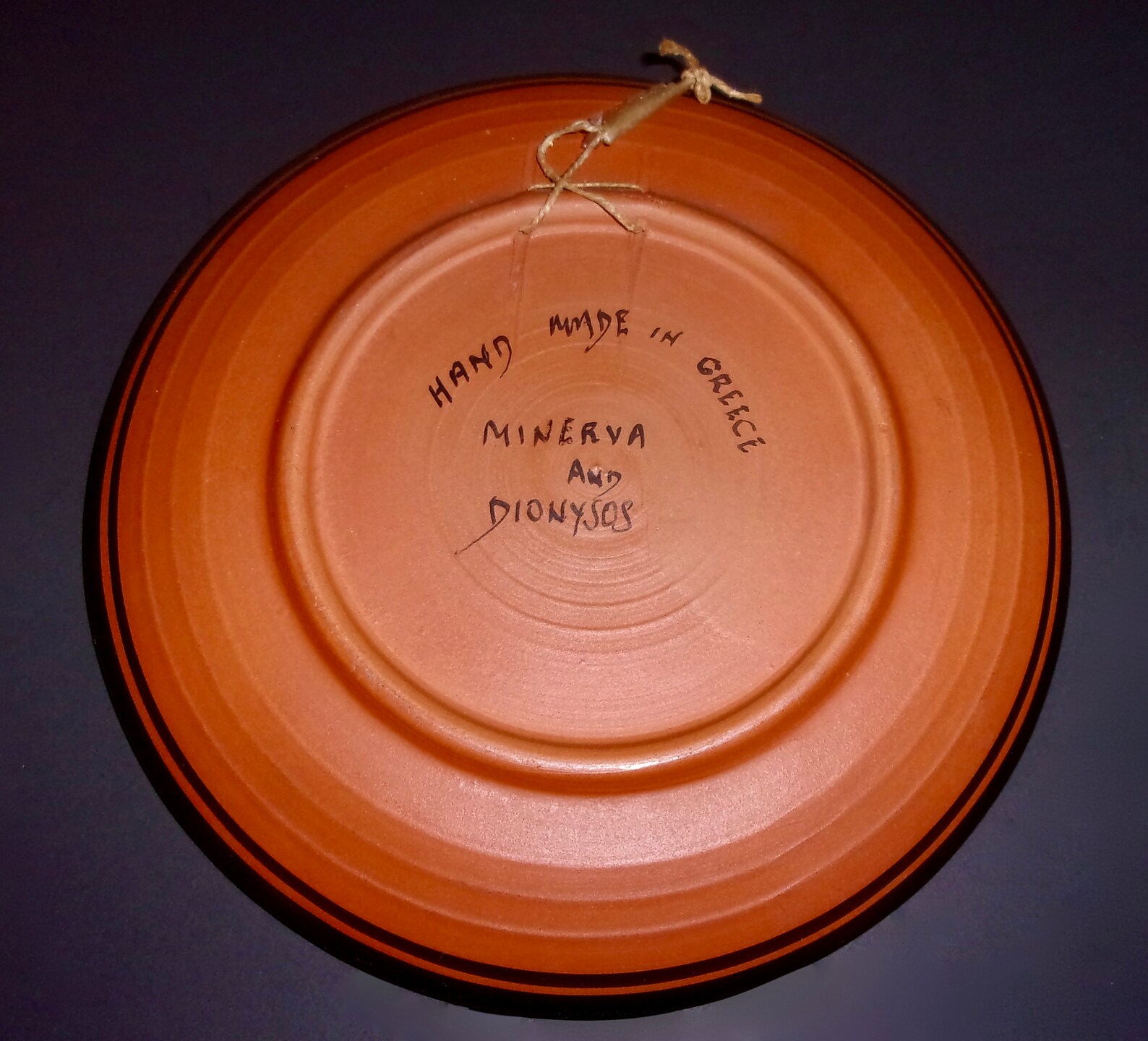 MINERVA DIONYSOS PLATE Mythology Greece Handmade Painted | Etsy