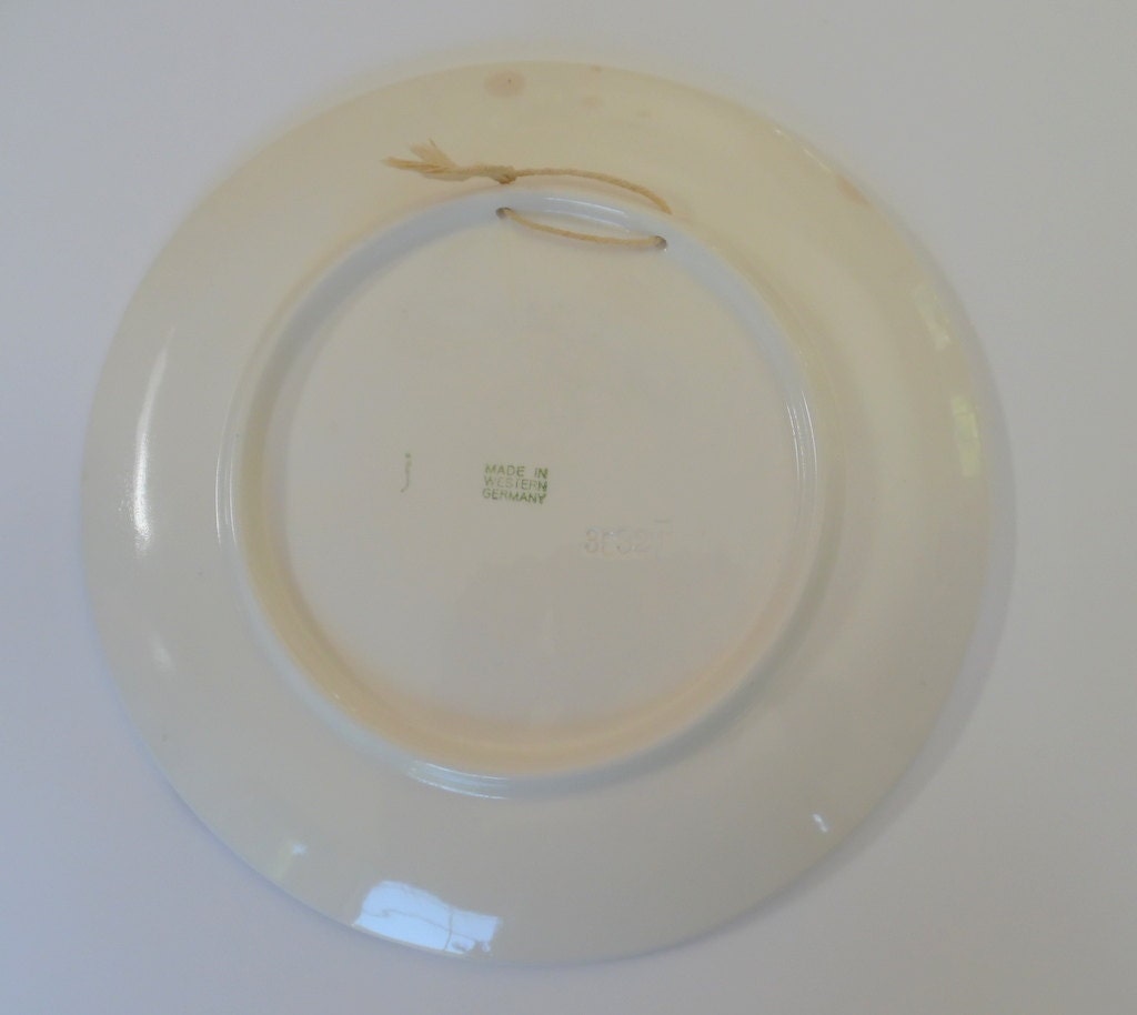 WESTERN GERMANY PLATE Alpine Embossed Vintage Mountains Chalet - Etsy