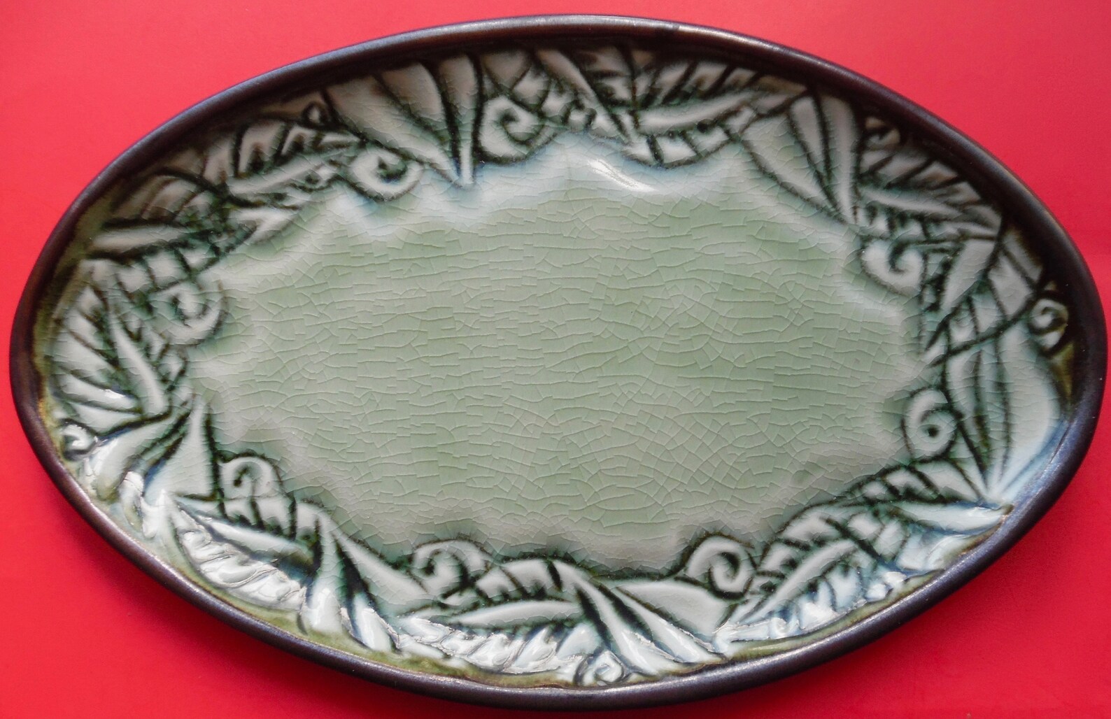 CANADIAN POTTERY PLATTER Oval Shape Canada Signed Vintage - Etsy