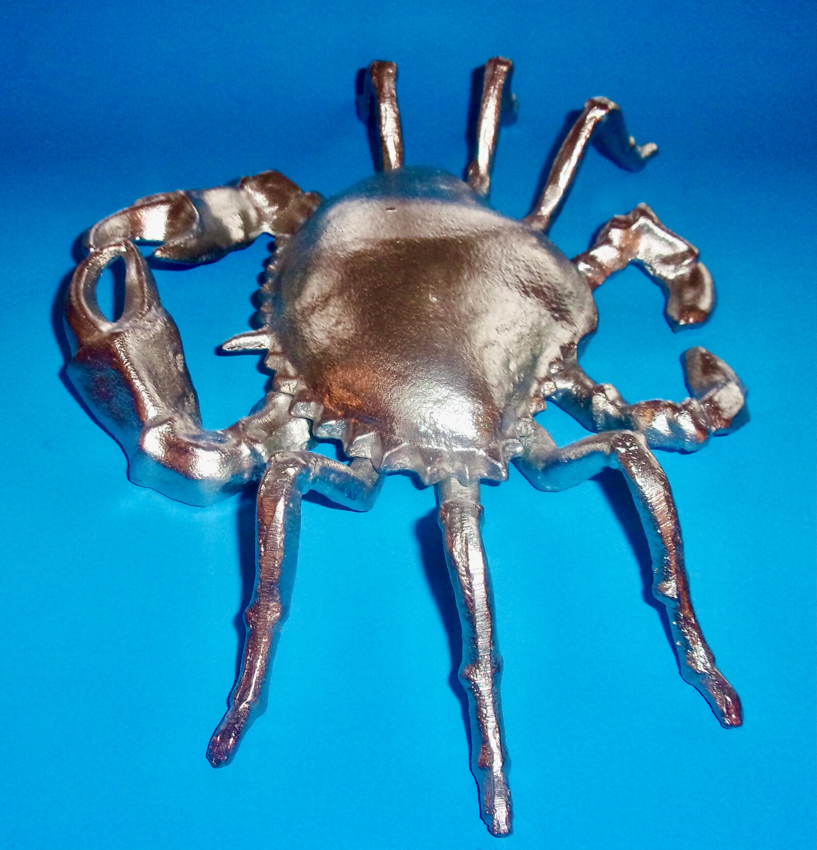 CRAB SILVER COLORED Metal Vintage Welded Made in India Nautical ...