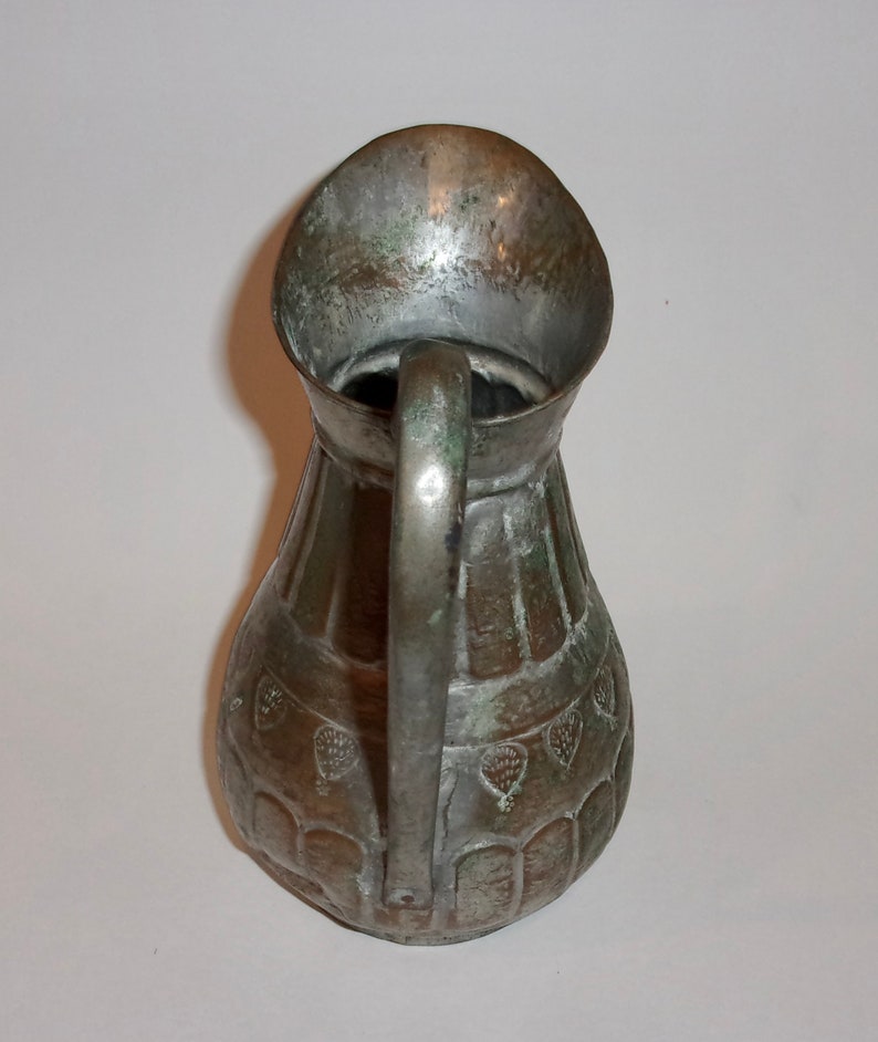 ANTIQUE PITCHER CHINA Metal Silver Wash Tin Over Copper - Etsy