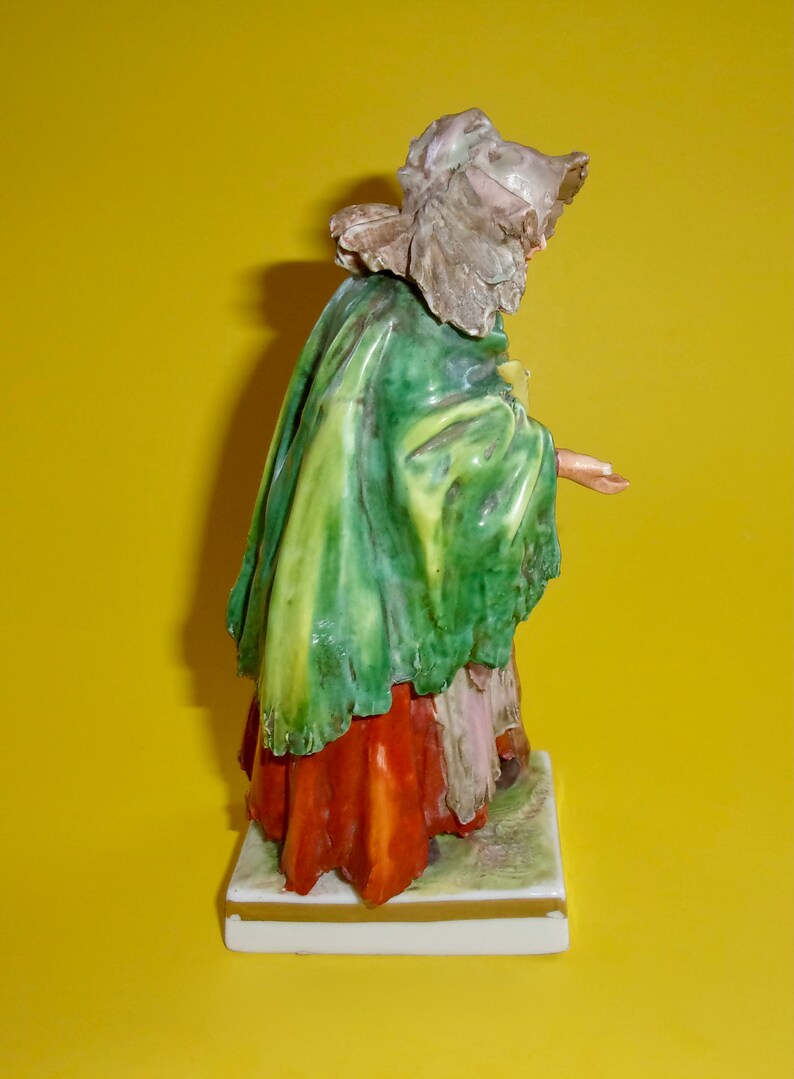 CAPODIMONTE BEGGAR WOMAN Walking Stick Figurine Antique Five - Etsy