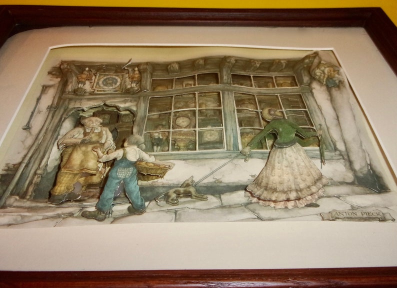 ANTON PIECK DIORAMA Vintage 3-D Shadow Box Clock Shop Keeper - Etsy
