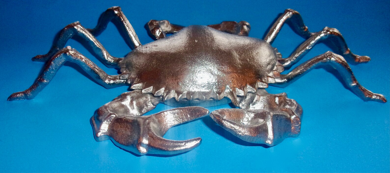 CRAB SILVER COLORED Metal Vintage Welded Made in India Nautical ...