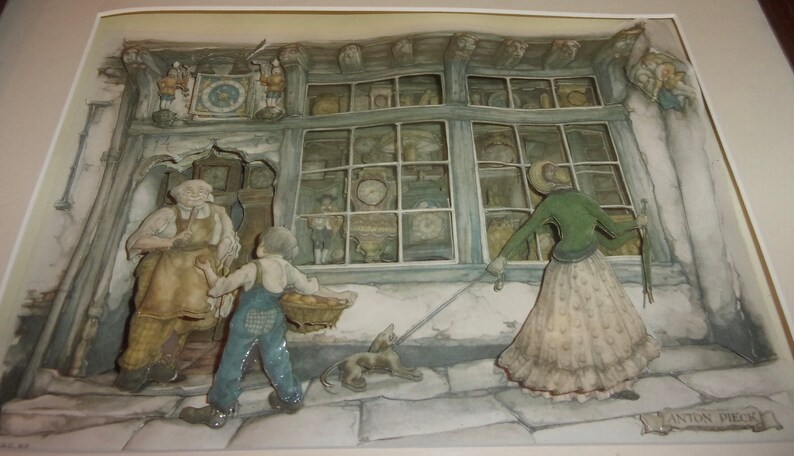 ANTON PIECK DIORAMA Vintage 3-D Shadow Box Clock Shop Keeper - Etsy