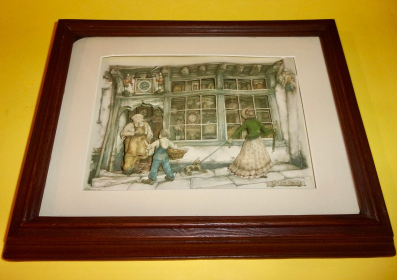 ANTON PIECK DIORAMA Vintage 3-D Shadow Box Clock Shop Keeper - Etsy