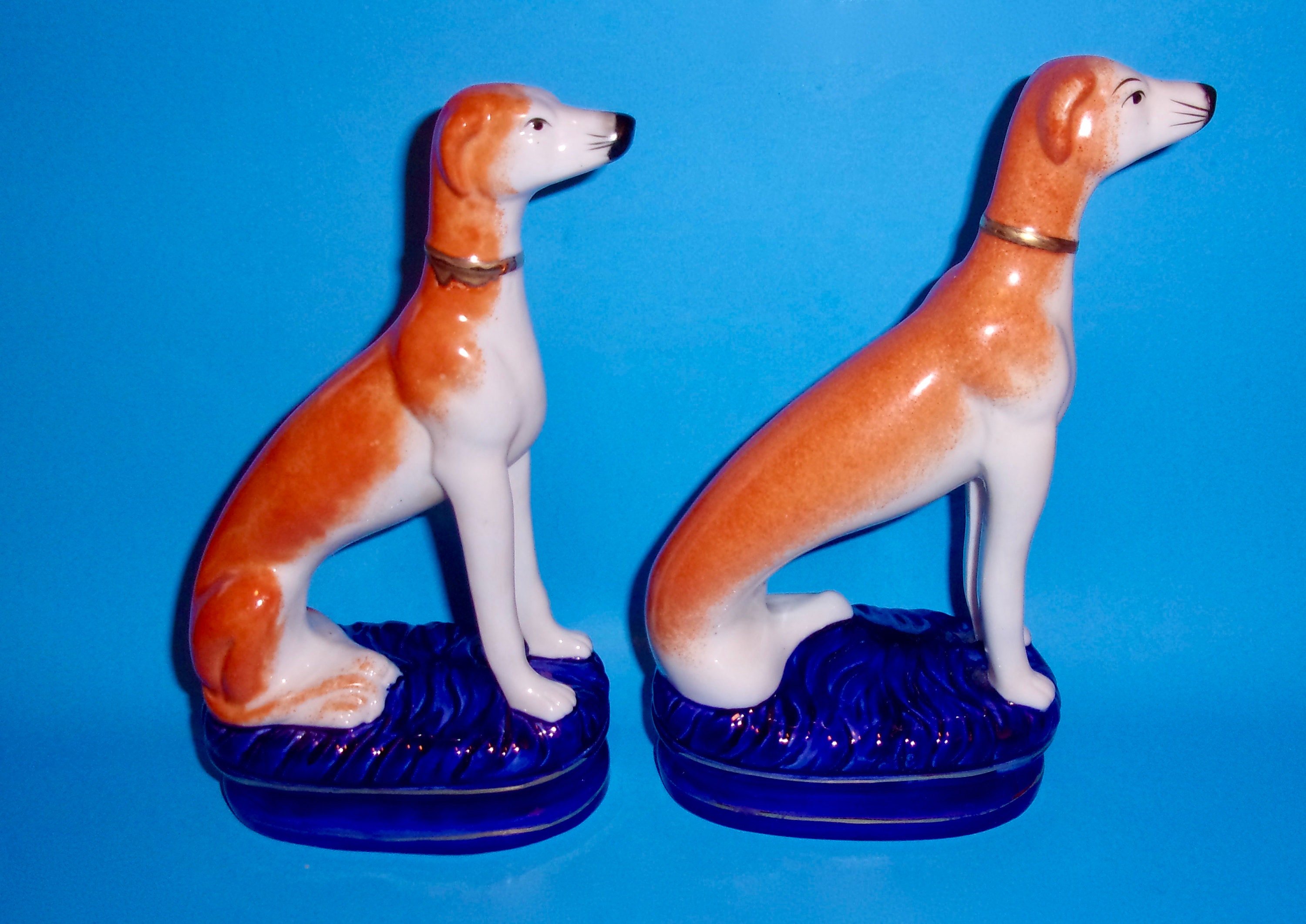 Art & Collectibles Antique Staffordshire Porcelain Whippet Greyhound ...