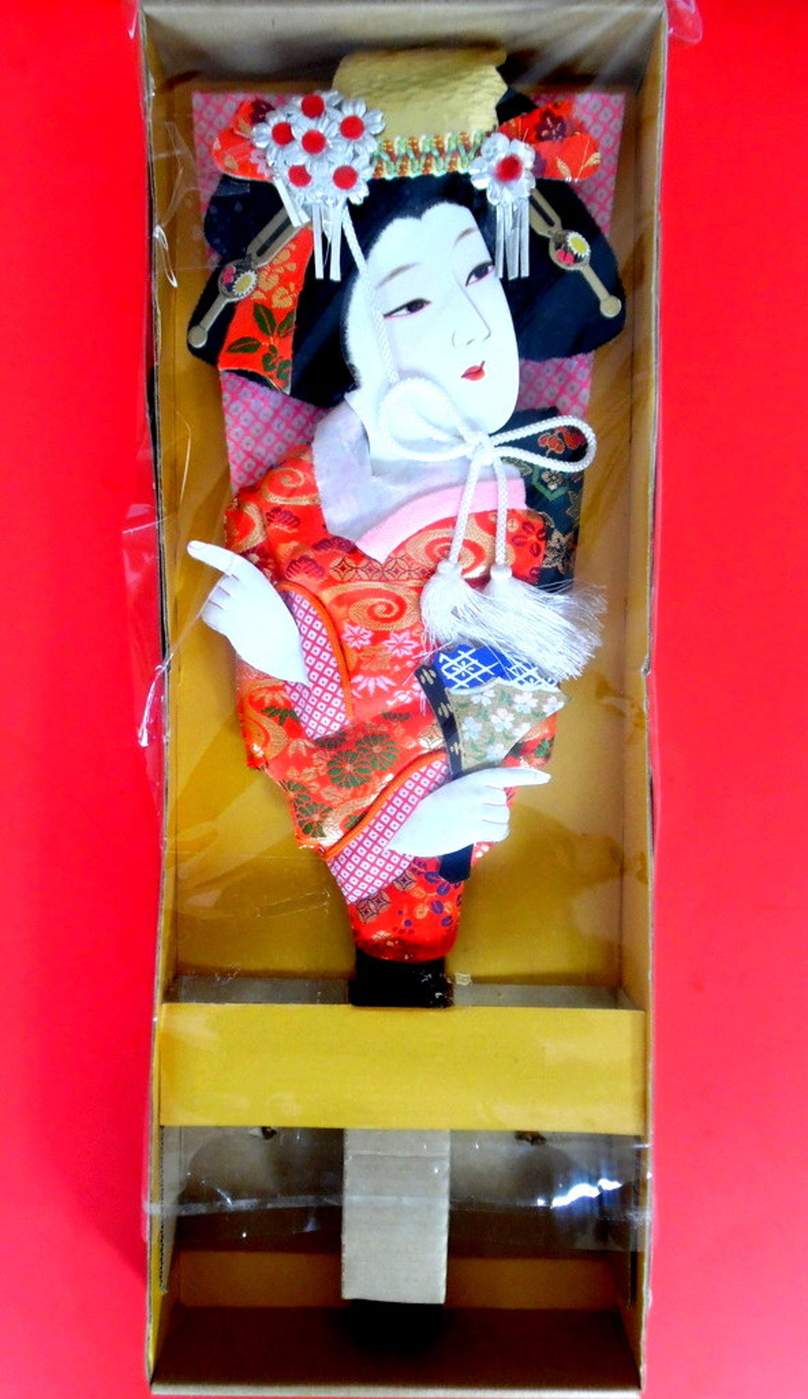 HAGOITA GEISHA PADDLE Vintage Rectangular Racquet Stick Hair ...